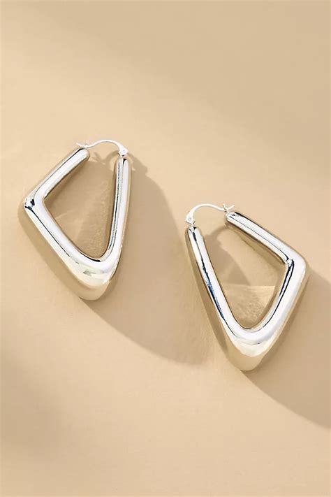 Chunky Triangle Hoop Earrings Anthropologie