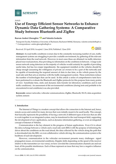 pdf use of energy efficient sensor networks to enhance dynamic data
