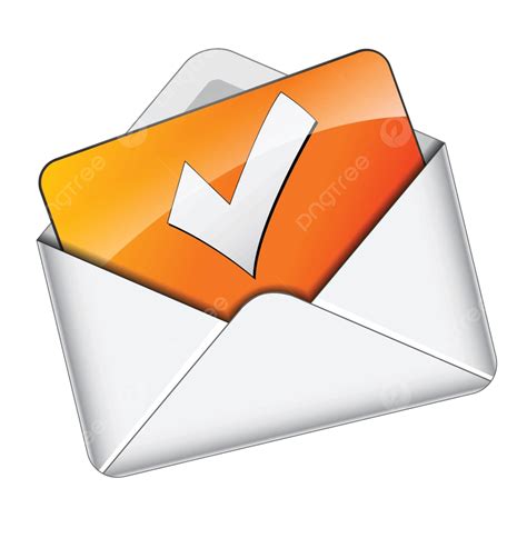 Vector Checkmark Mail Concept Background Icon Positive Vector
