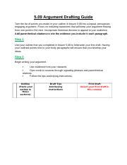 ArgumentDraftingGuide Rtf Argument Drafting Guide Turn The List Of Points You Made