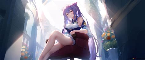 Genshin Impact Pretty Hot Anime Girl Keqing 4K Wallpaper Download