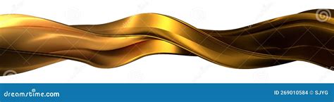 Golden Horizontal Twisted Metal Abstract Dramatic Modern Luxury And Luxury 3d Rendering