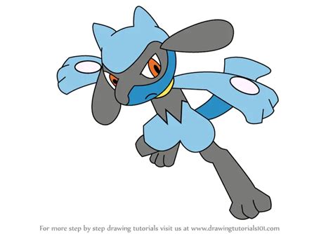How To Draw Riolu From Pokemon Pokemon Step By Step DrawingTutorials