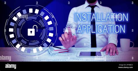 Text Caption Presenting Installation Application Business Overview The Act Of Replacing An