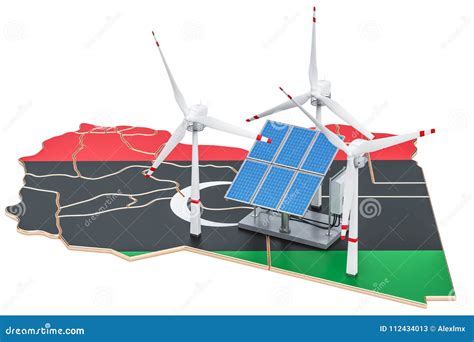 Renewable Energy And Sustainable Development In Libya Concept Stock Illustration