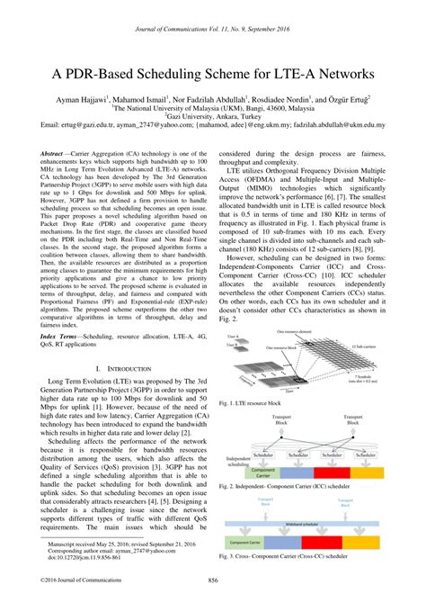 pdf a pdr based scheduling scheme for lte a networks