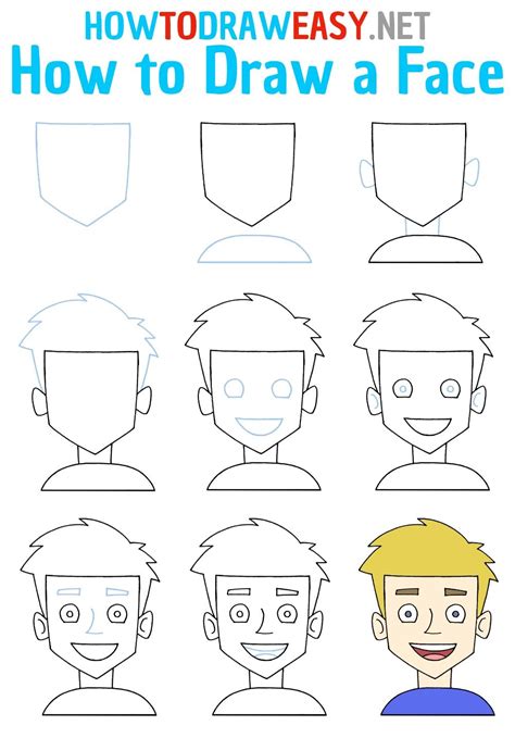 How To Draw A Face Step By Step Mensen Tekenen Tekenen Mensen