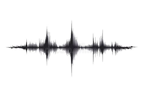 Abstract Soundwave Visualization With Black And White Design Stock