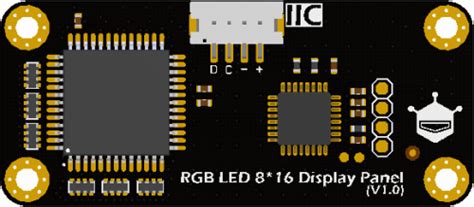 gravity i2c 8x16 rgb led matrix panel sku dfr0522 dfrobot