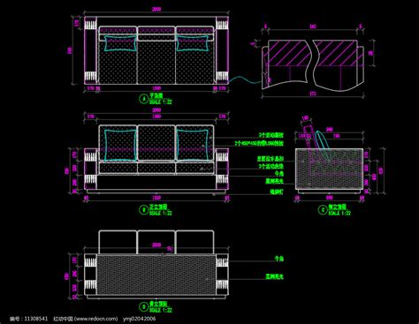 现代沙发cad实木沙发家具图库图片下载 红动中国
