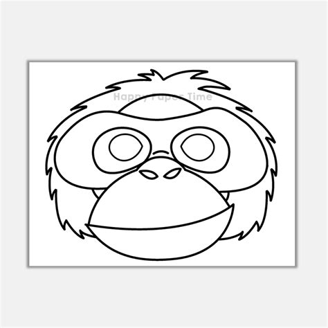 Monkey Mask Template