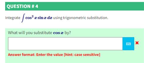 [solved] Ntegrate Int Cos {2} X Sin Boldsymbol{x}