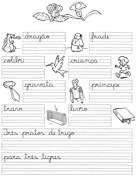 Atividades Aprender Escrever Letra Cursiva Alfabetização Infantil