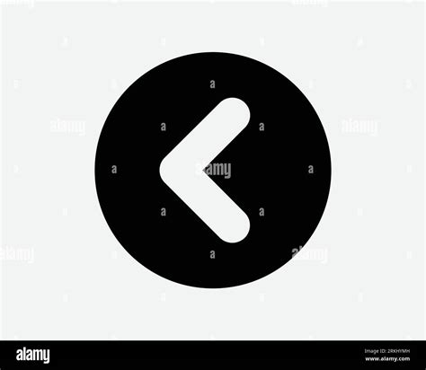 Round Left Arrow Icon West Side Circular Circle Button Navigation