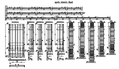 Reinforcement Details Of The Wall And Strip Foundation In Autocad 2d
