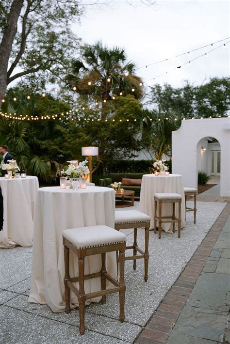 Al Fresco Elegance Under The Lights Cocktail Hour Wedding Cocktail