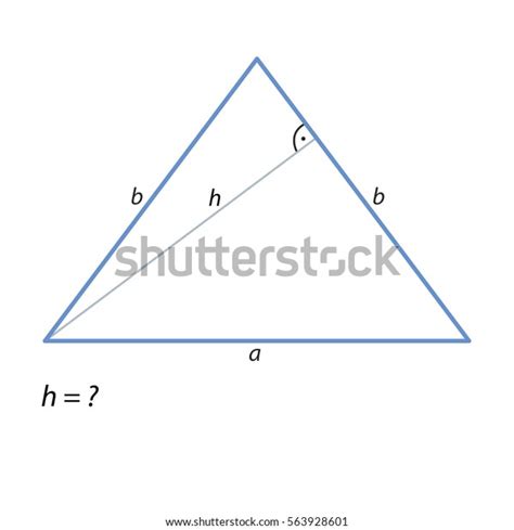 Find Height Isosceles Triangle Carried Out Stock Vector Royalty Free Shutterstock