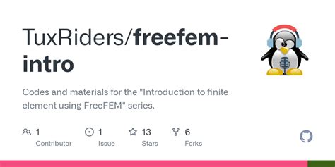Github Tuxriders Freefem Intro Codes And Materials For The Introduction To Finite Element