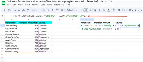 How To Use Filter Function In Google Sheets With Examples