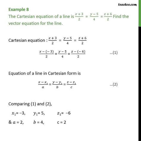 Question 2 The Cartesian Equation Of A Line Is Find Vector