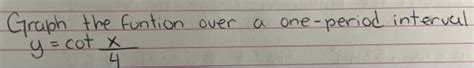 [answered] Graph The Funtion Over A One Period Interval Y Cot X Top Kunduz