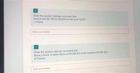 Solved 6 Write The System Debug Command That Search The Ss