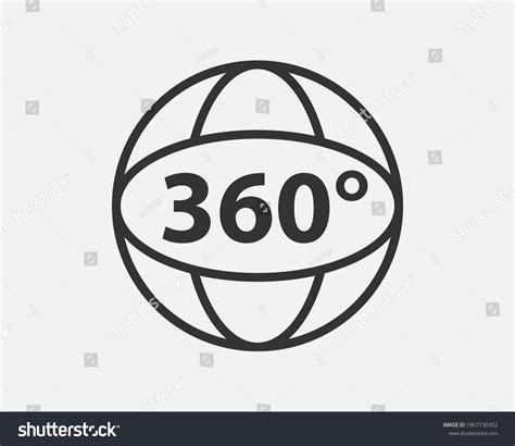 360 Degree View Vector Icon Signs Stock Vector Royalty Free 1967130352 Shutterstock
