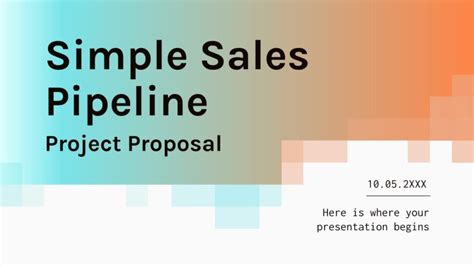 Simple Sales Pipeline Project Proposal Google Slides PPT