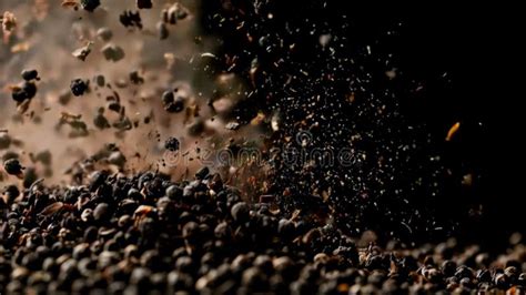 Black Pepper Powder Exploding Stock Footage Video Of Medicinal Aromatic 358083676