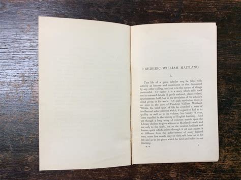 Frederick William Maitland Downing Professor Of The Laws Of England A