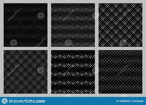 Seamless Abstract Circle Pattern Background Set Stock Vector
