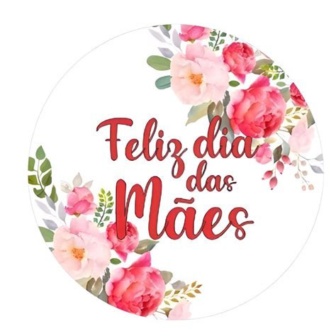 Etiqueta Adesiva Dia Das Mães Flores Vibrantes E Delicadas