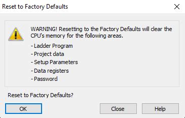 Reset To Factory Default