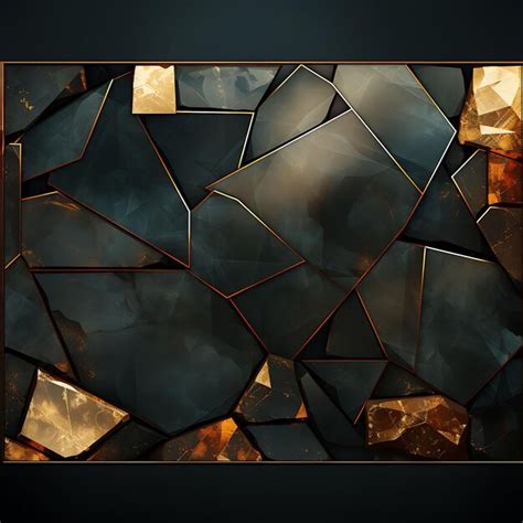 Premium Photo Background Of Angular Polygons Polished Brass Material Laser Etched Geomet