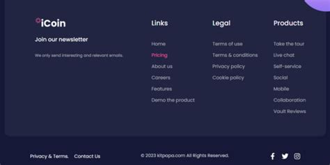 Footer Template Using Elementor Flexbox