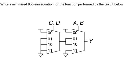 solved write a minimized boolean equation for the function