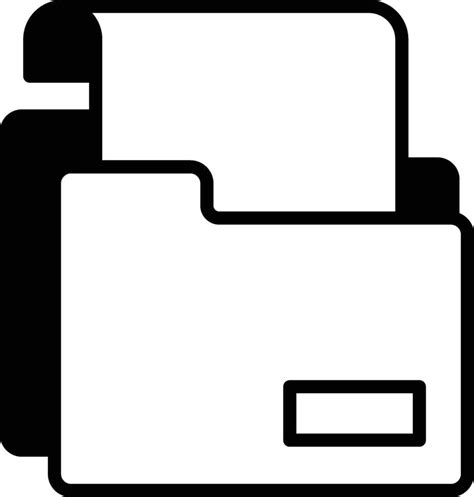 A Folder With A White Background And Black Border Vector Art At Vecteezy