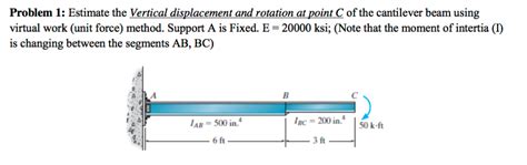 solved problem 1 estimate the vertical displacement and