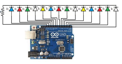Sequential Flasher Using Arduino And 14 LED Simple Projects