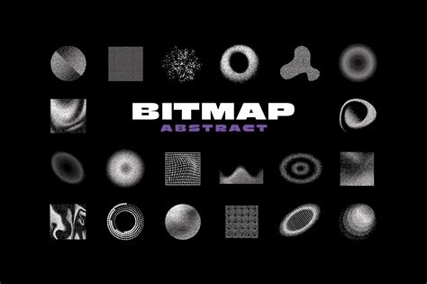 Download Abstract Dithering Bitmap Shapes