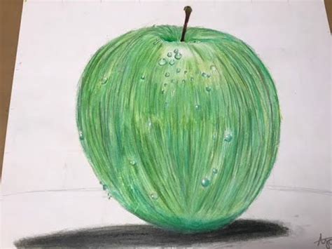 Realistic Drawing Of An Apple Took 3 Hours Traditional YouTube