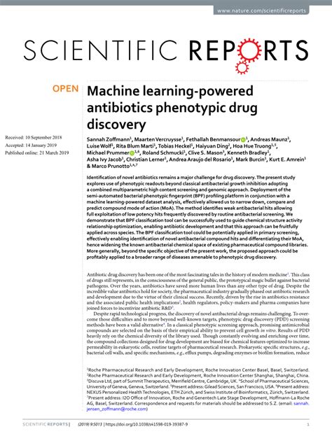 Pdf Machine Learning Powered Antibiotics Phenotypic Drug Discovery