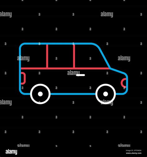 Airport Shuttle Minivan Shuttle Bus Vector Icon Stock Vector Image
