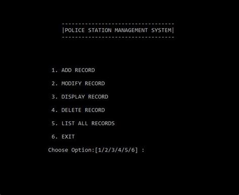 Police Station Management System Project In Cc With Source Code And Report Download