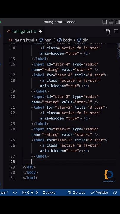 Rating By Star Html Css Shorts Youtubeshorts Rating Viral Html