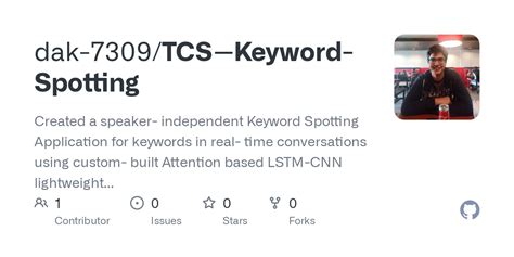 Github Dak 7309tcs Keyword Spotting Created A Speaker Independent