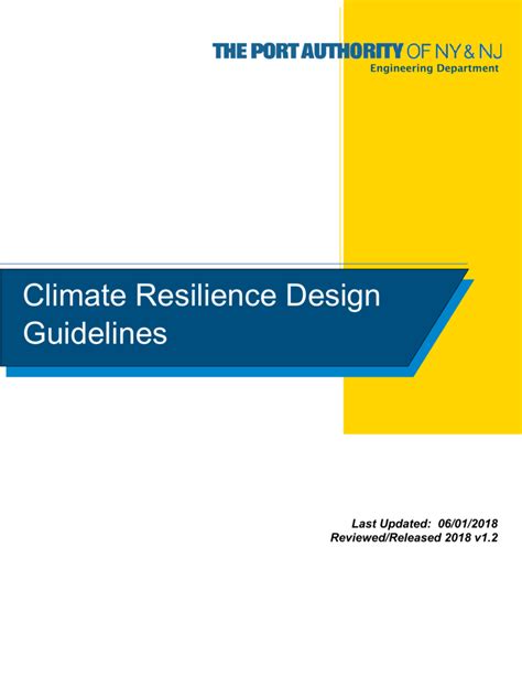 Climate Resilience Design Guidelines Panynj