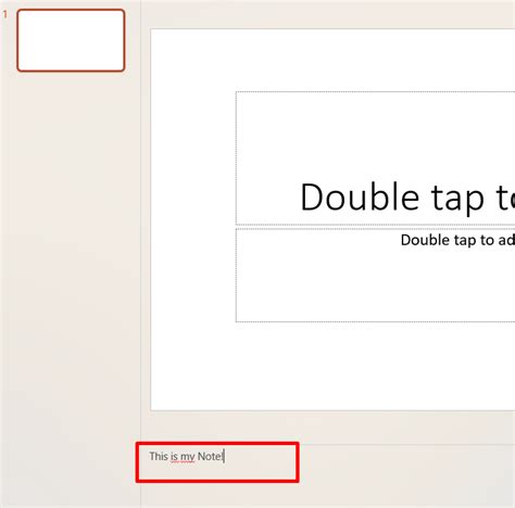 Cannot Select Slide In PowerPoint When Notes Section Is Selected