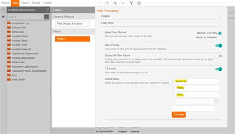 Remedy Smart Reporting How To Use Csv Entry Filter Formatting