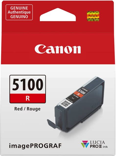 Canon Pfi 5100 Amr Lucia Pro Ii Standard Capacity Ink Cartridge Red